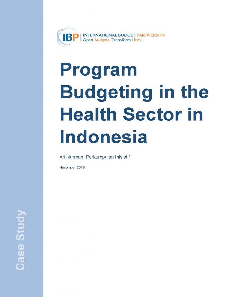 Program Budgeting in the Health Sector in Indonesia